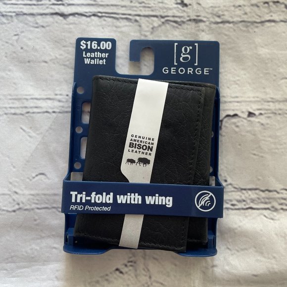 George | Bags | George Leather Trifold With Wing Wallet | Poshmark